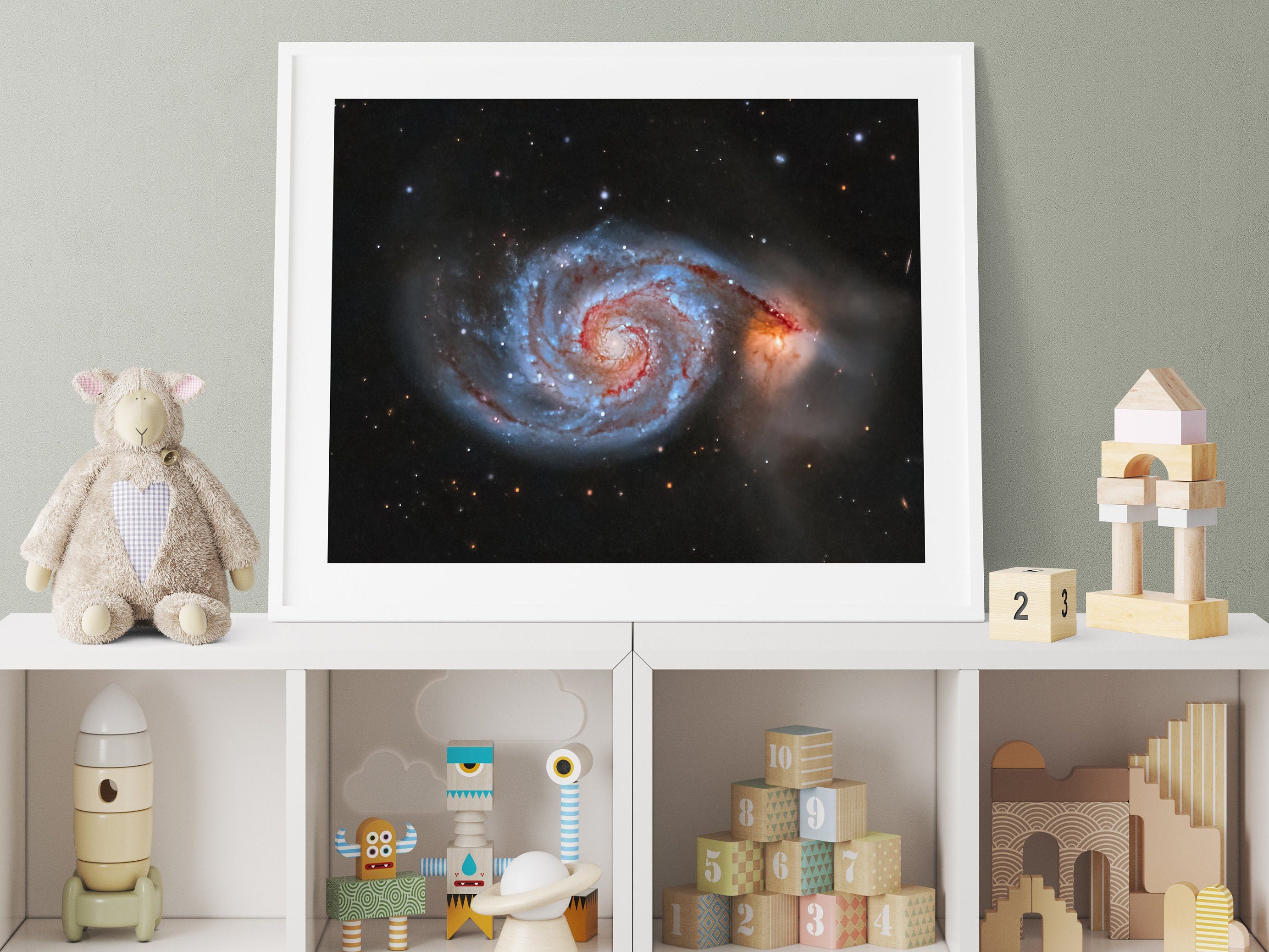 Kids Nursery Educational Space Poster, the Whirlpool Galaxy Poster ...