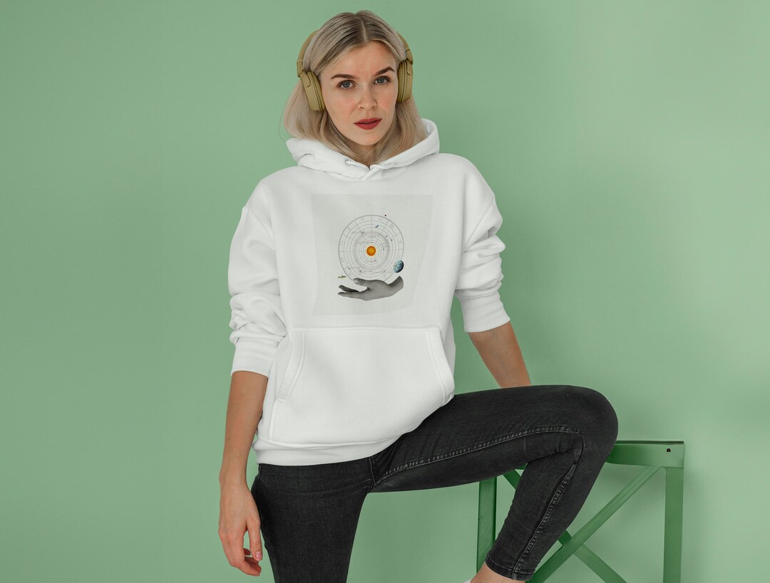 Solay System Unisex Hoodie, With Large Front Pouch Pocket , 5 Colours ...