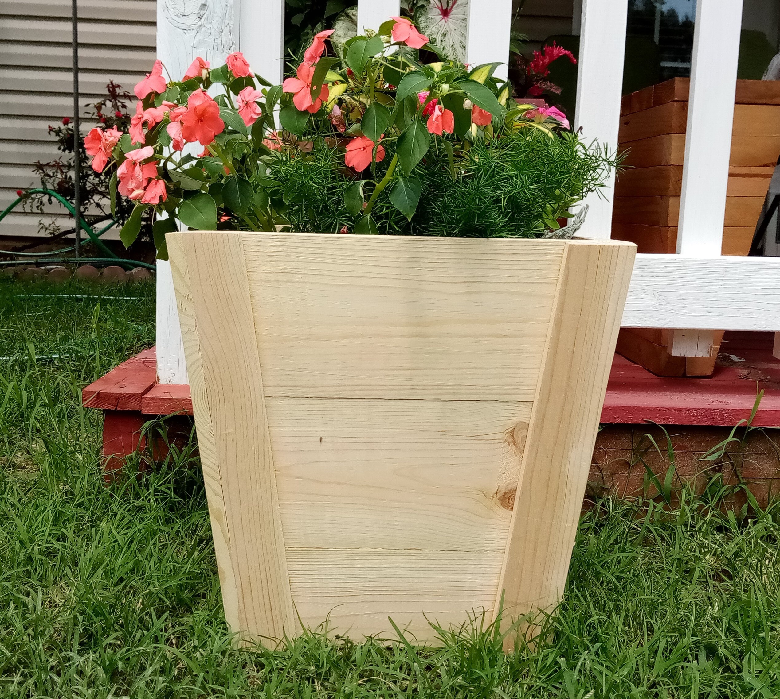 Handcrafted Outdoor Wooden Planter Box - Etsy