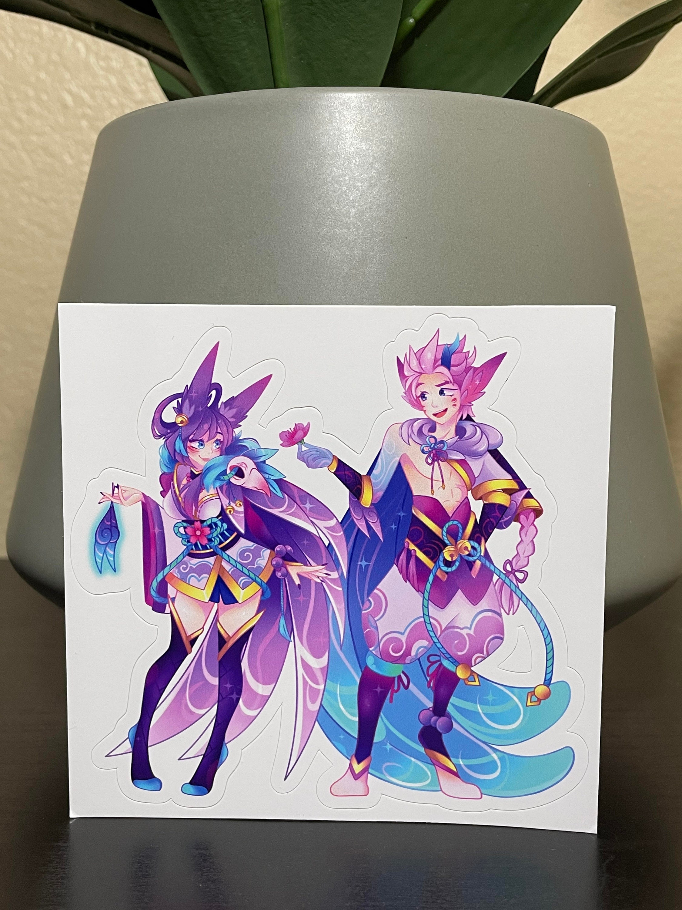 Spirit Blossom Xayah and Rakan Sticker - Etsy
