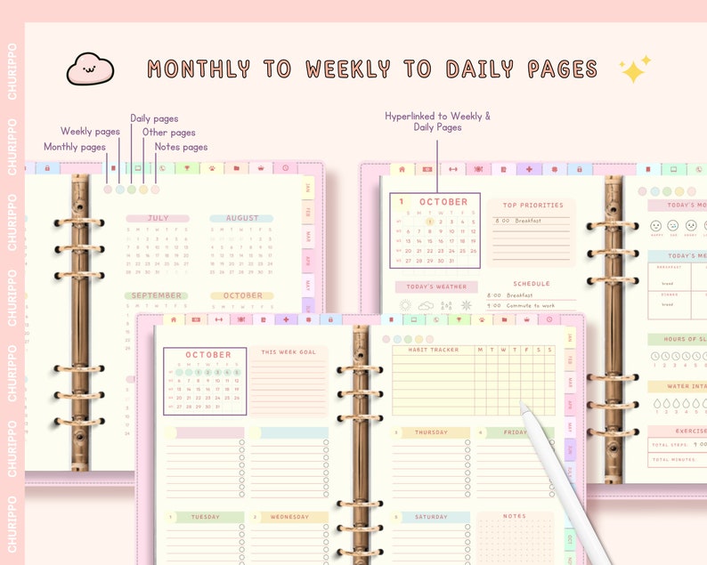 2025 Kawaii Digital Planner | Cute Dated Journal Planner | Goodnotes ...
