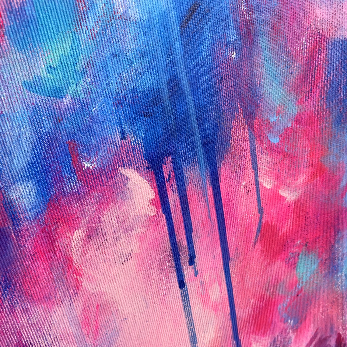 Navy Blue & Painting | Bright Colorful Wall Art | Abstract Original Art ...