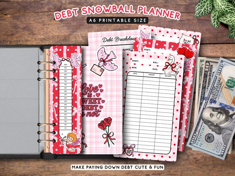 A6 Debt Snowball Printable Planner Kit: Debt Payoff Tracker - Etsy
