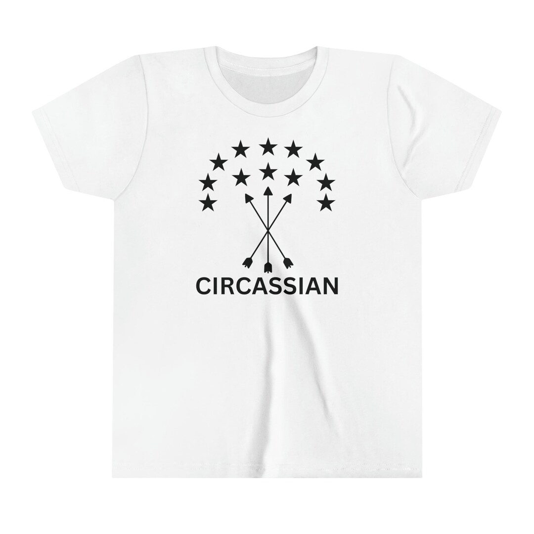 Circassian Flag Light Colors Youth Short Sleeve Tee Adigha Adyghe Adiga ...