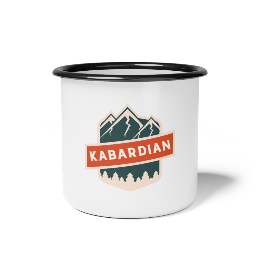 Kabardian Circassian Tribes Caucasus Mountains Emblem Enamel Camp Cup ...