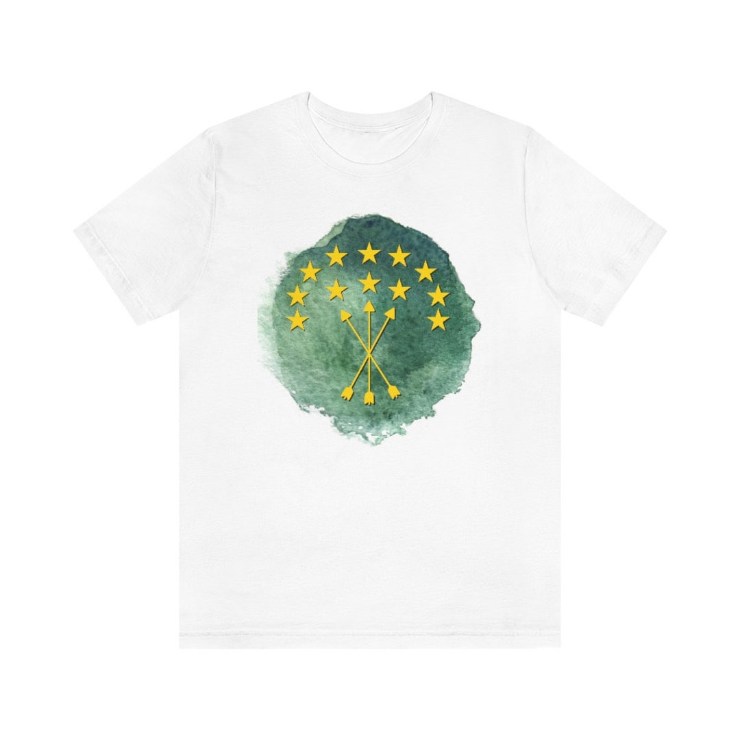 Green Watercolor Circassian Flag Unisex Jersey Short Sleeve Tee ...