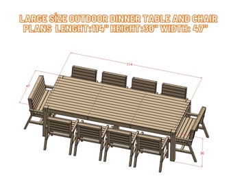 Table Chair Plan - Etsy