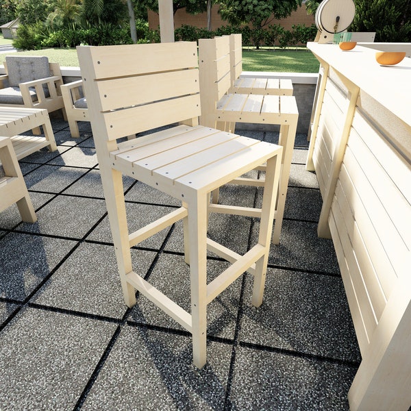 Bar Stool Plan - Etsy