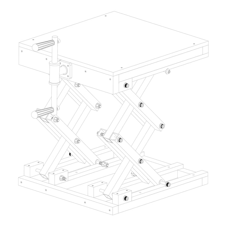 DIY All-in-one Workbench Plan: Tool Cabinet & Scissor Lift (3D PDF ...