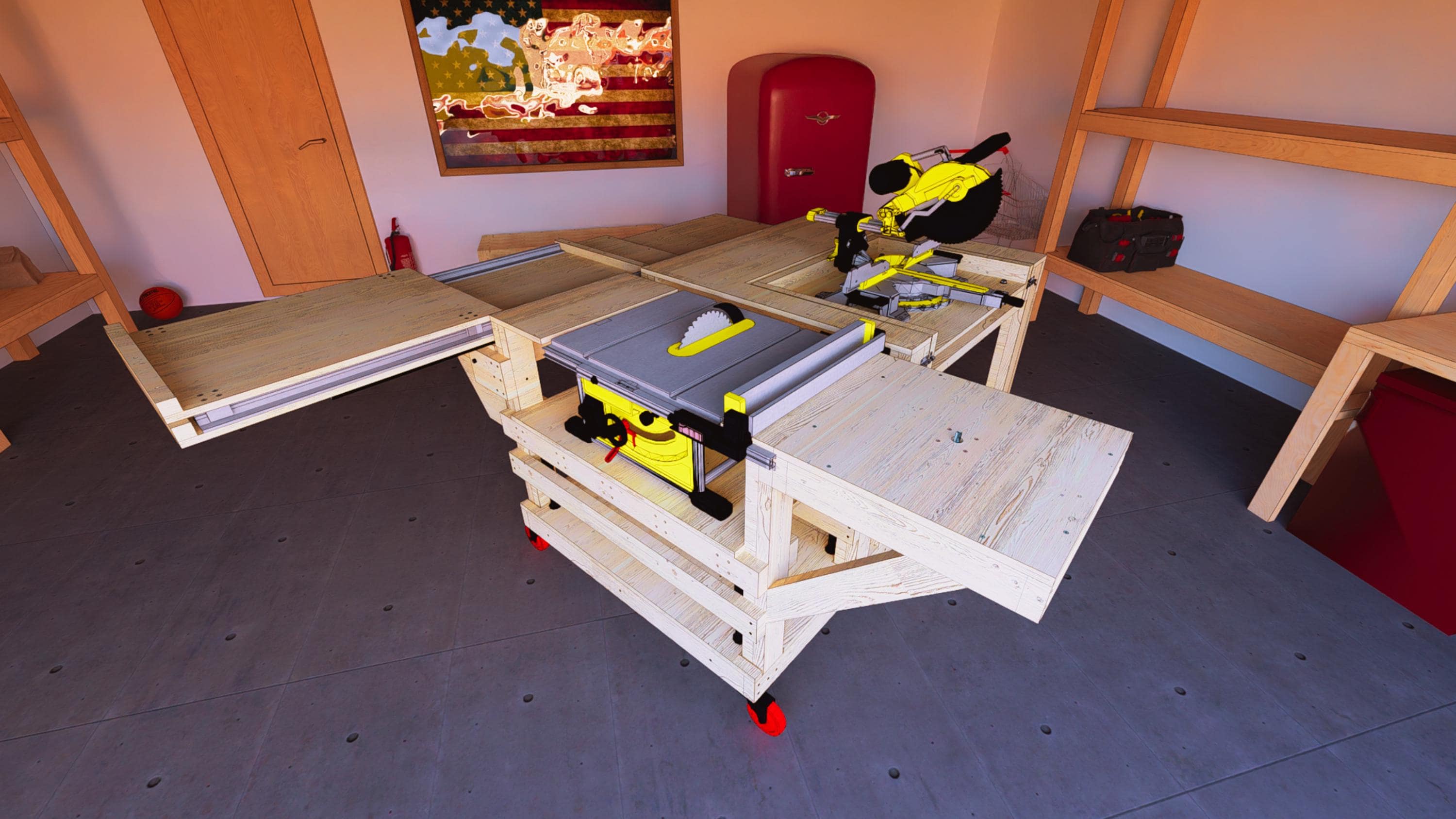 Workbench Plan With Slider Bench and Router Bench Addition - Etsy