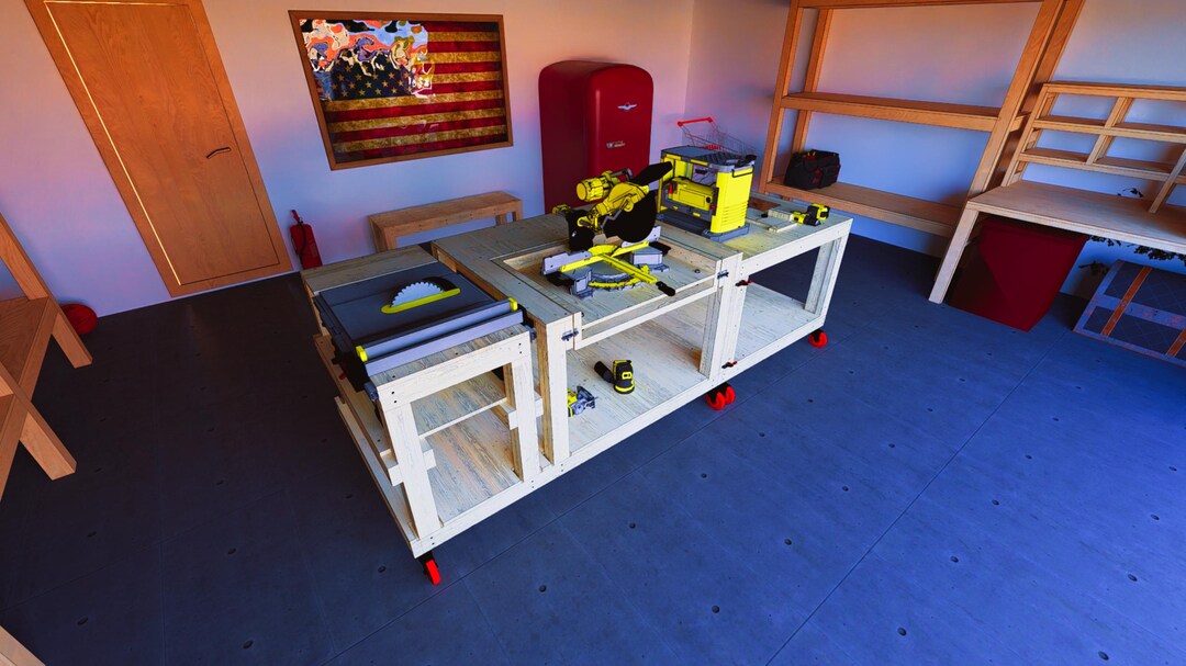 DIY Workbench Plan, 3D PDF Document and Assembly Instructions Download ...