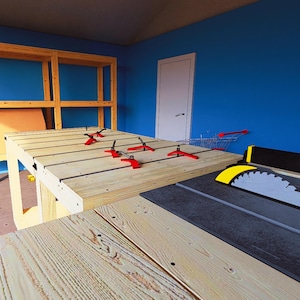 Workbench Plan With Folding Side Supports, Step-by-step Assembly ...