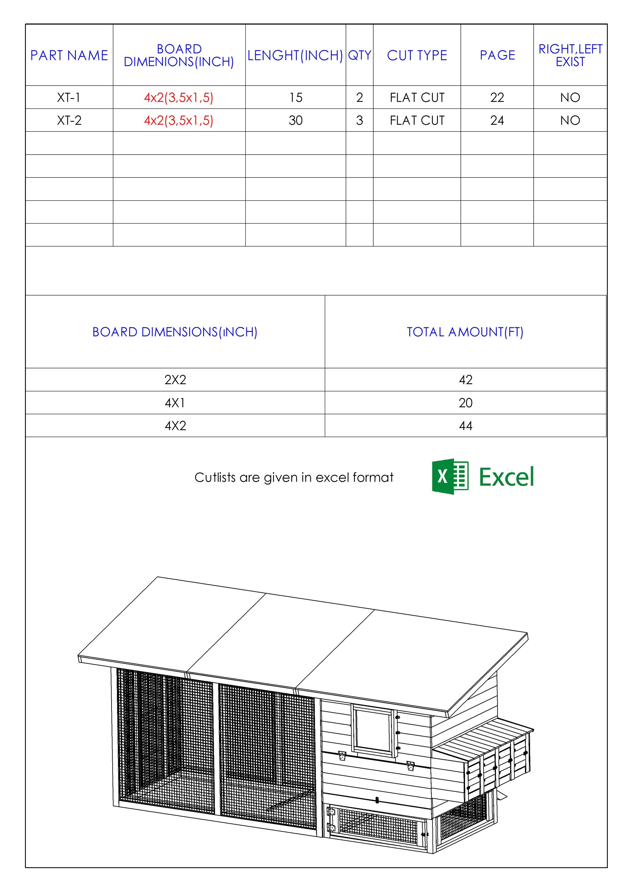 Chicken Coop Plan,3d PDF Download and Step-by-step Assembly ...