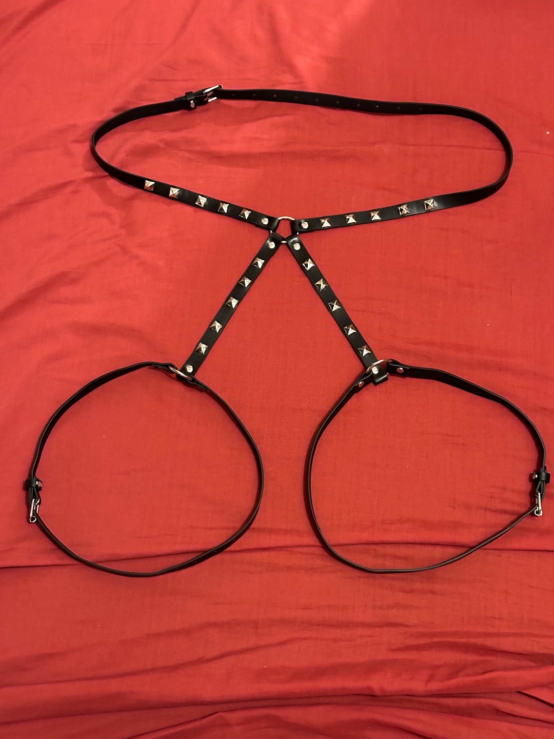 Leather PU Studded Leg/thigh/butt Harness - Etsy