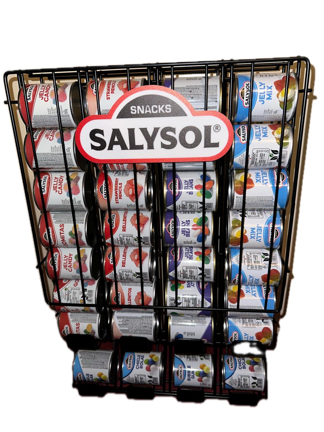 Salysol Sweet Candy Vending Stand Display Hold 68 Tin Cans Tubs - Etsy