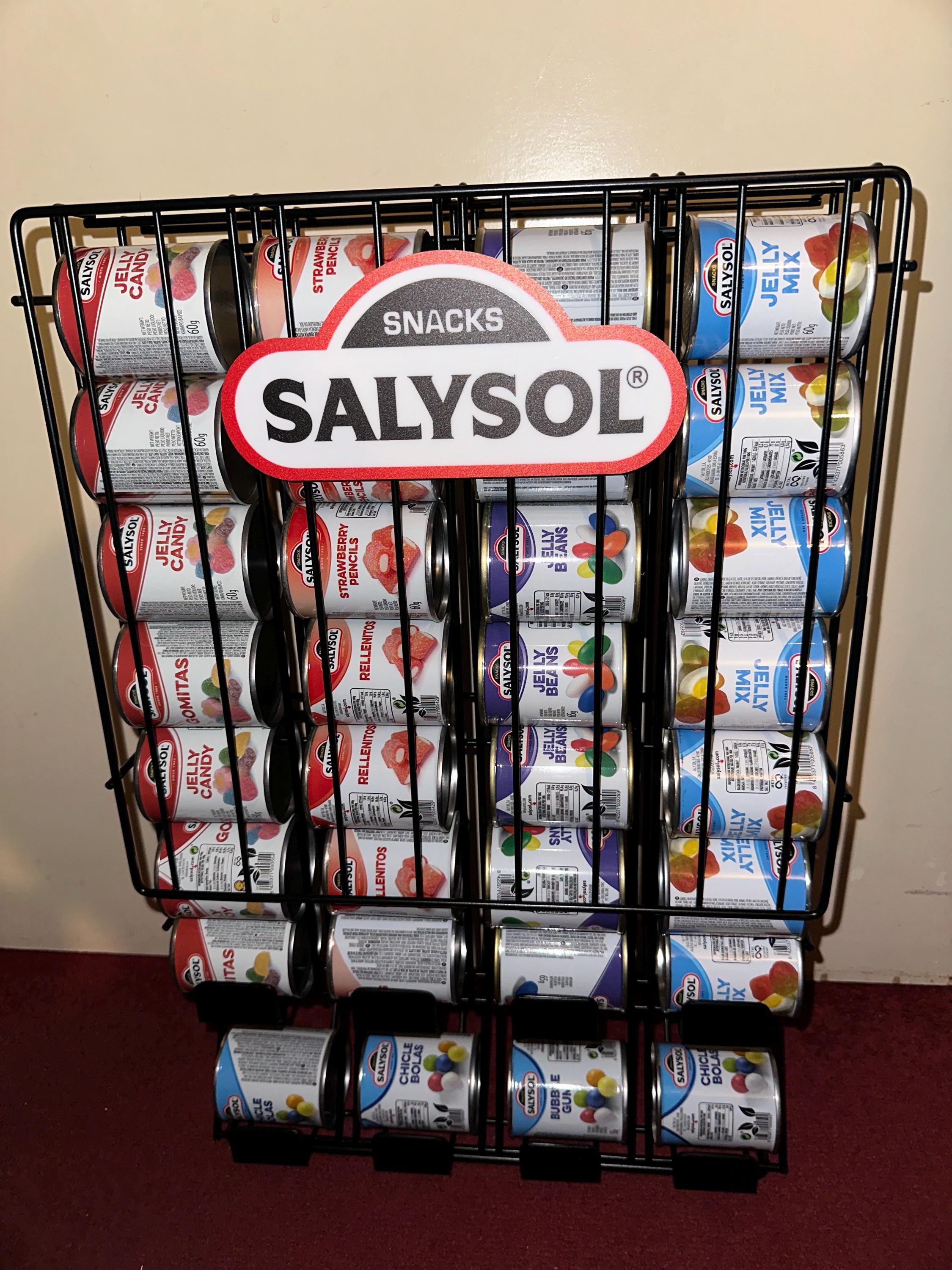 Salysol Sweet Candy Vending Stand Display Hold 68 Tin Cans Tubs - Etsy