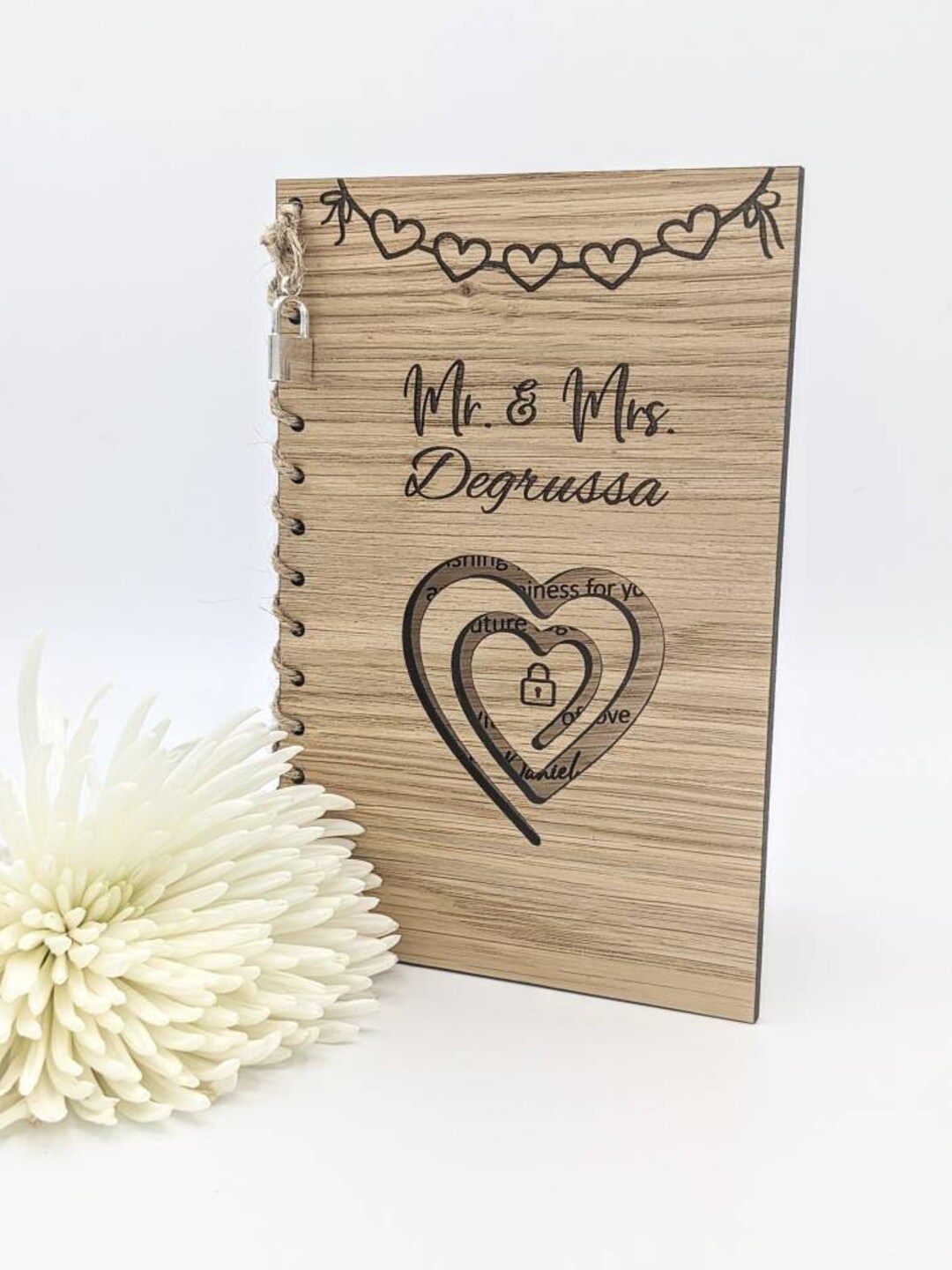 Personalised Wooden Wedding Card, Newlywed Gift Ideas, Keepsake Gift ...