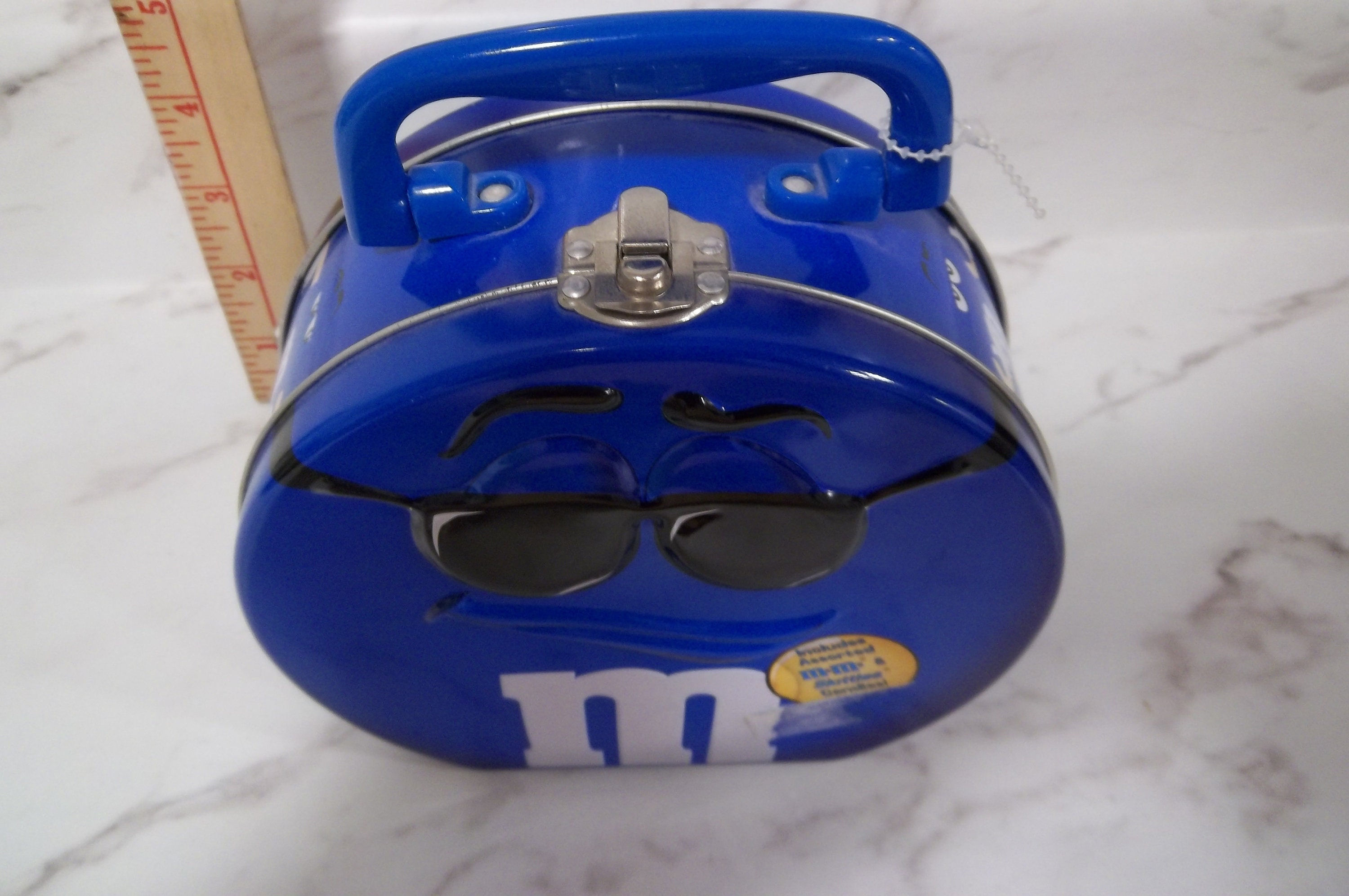 M&M Mini Tin Lunch Box. BLUE - Etsy