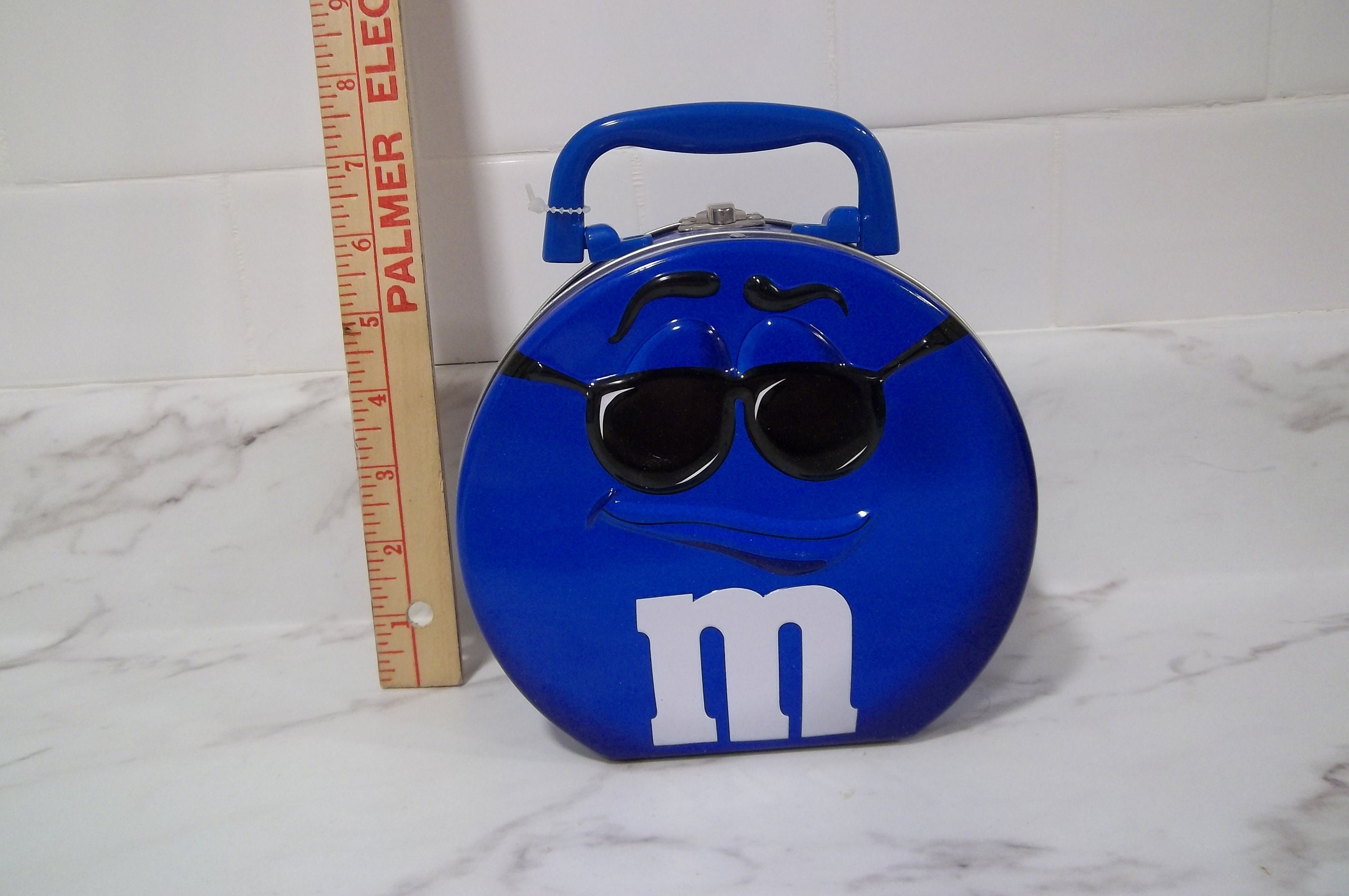 M&M Mini Tin Lunch Box. BLUE - Etsy