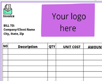 Colorful Invoice Template - Etsy