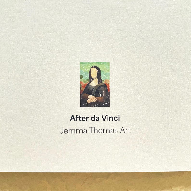 Mona Lisa Greeting Card - Etsy