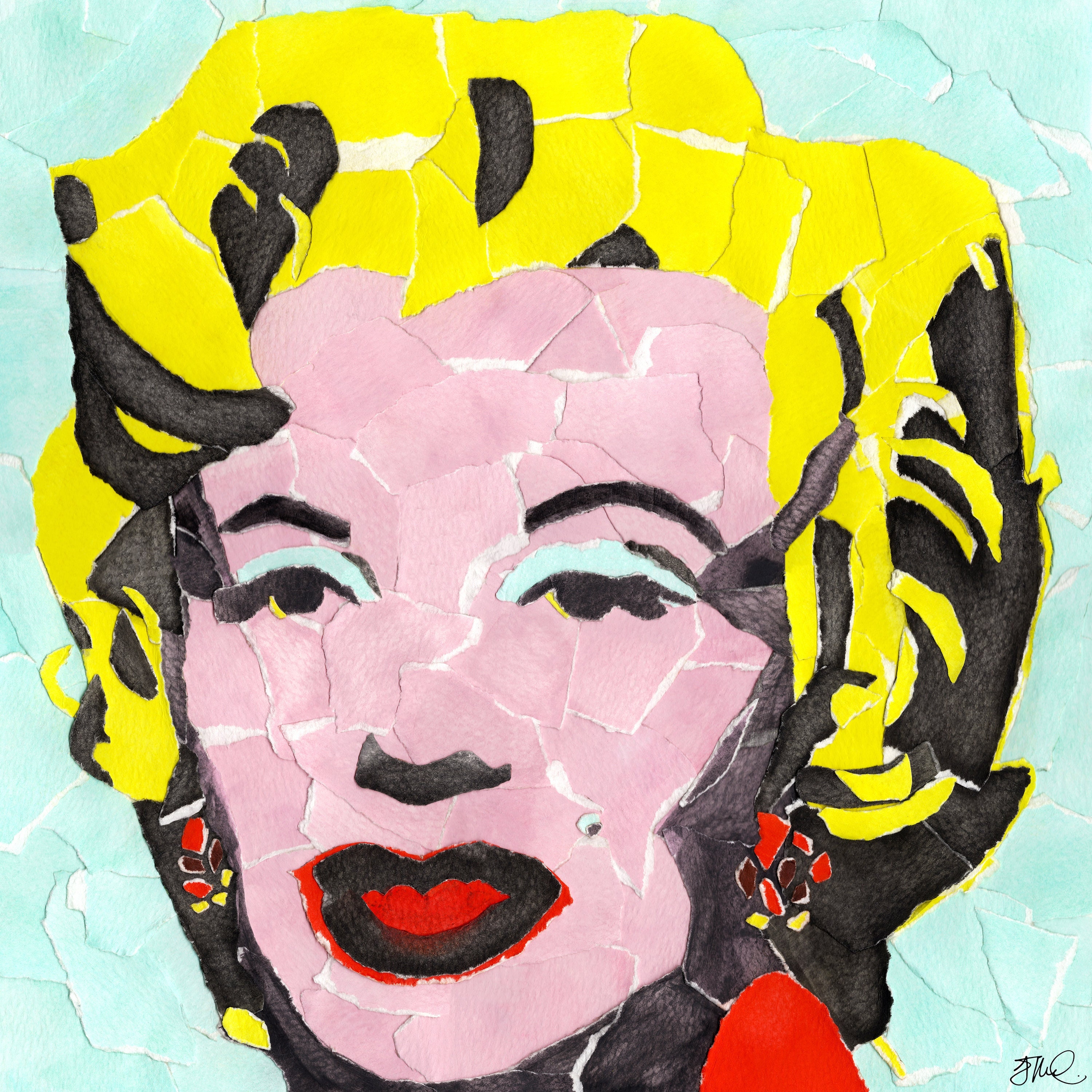Marilyn Monroe Collage Art Print - Etsy