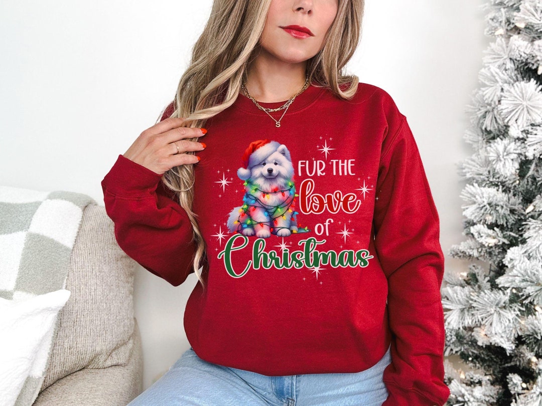 Samoyed Dog Christmas Sweatshirt, Dog Christmas Shirt, Holiday Party ...