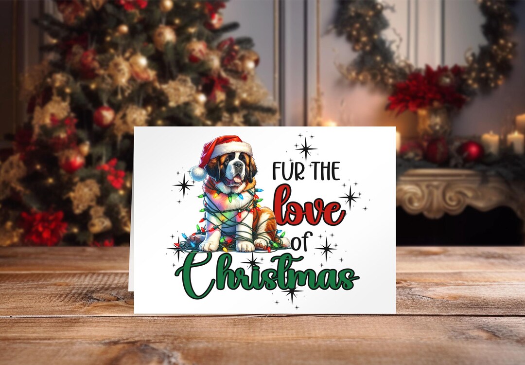 Christmas Cards Saint Bernard Design, Custom Holiday Greeting Cards, 7 ...