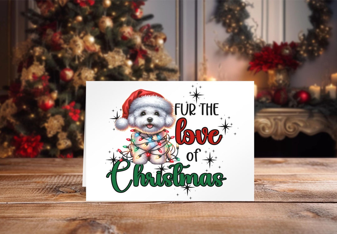Christmas Cards Bichon Frise Design, Custom Holiday Greeting Cards, 7 ...