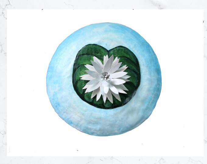 Biodegradable Water Burial Urn/earth Burial Urn -tranquil Blue Lotus ...