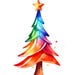 Rainbow Christmas Tree Clipart 12 Png Digital Images, for Journaling ...