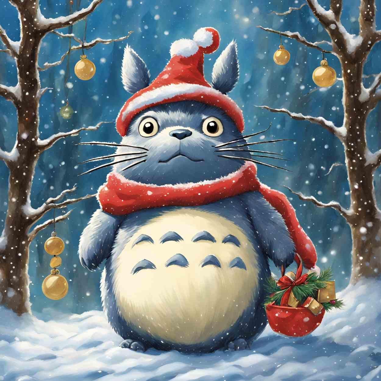 15 Studio Ghibli Christmas Inspired Clipart, Digital Papers, Japanese ...
