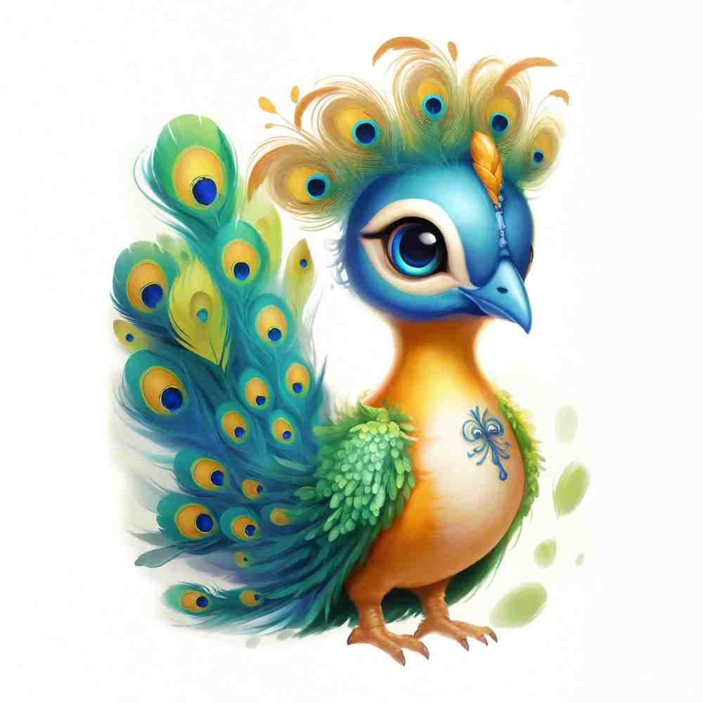 Cute Adorable Peacock Clipart Bundle 9 JPG PNG Images, for Journaling ...