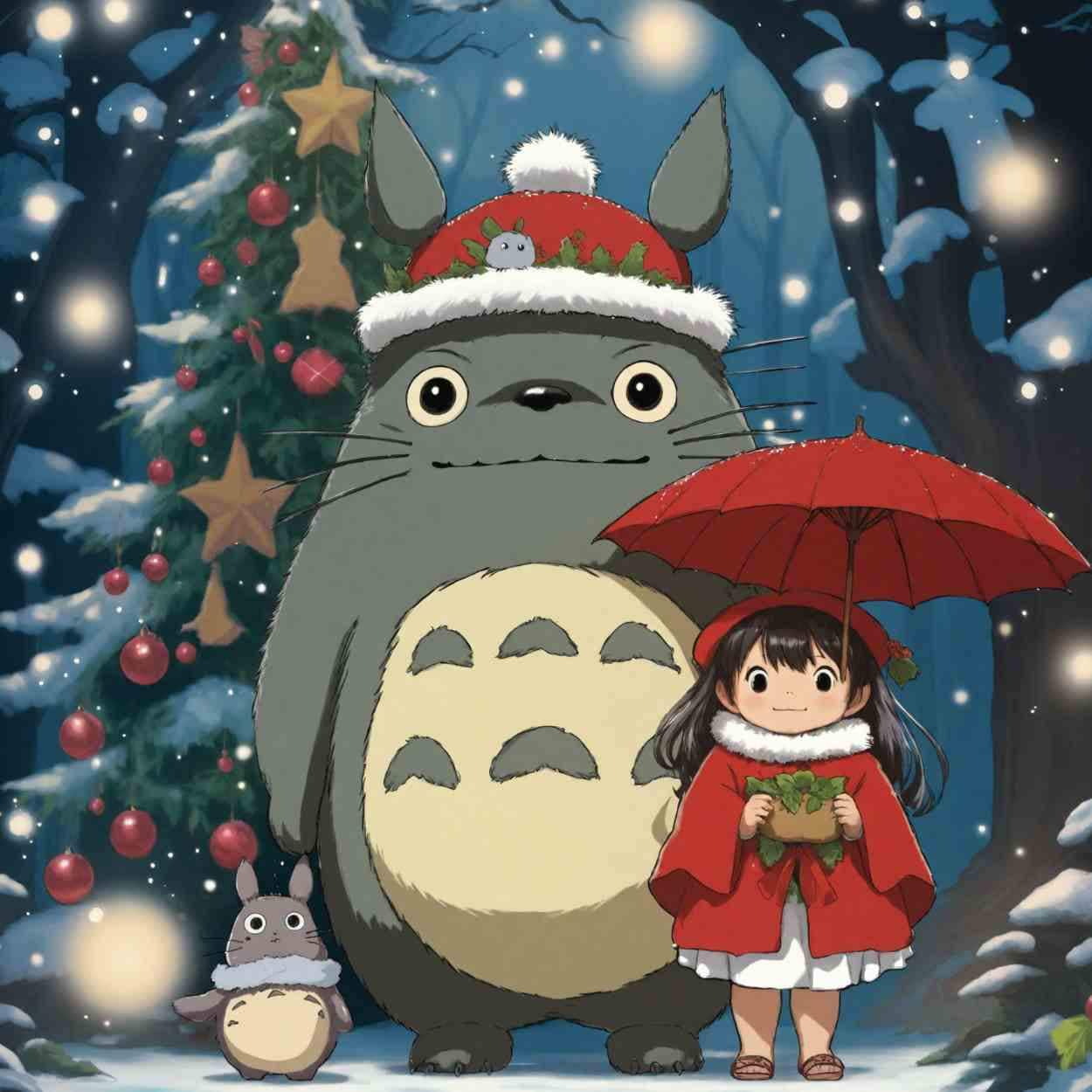 15 Studio Ghibli Christmas Inspired Clipart, Digital Papers, Japanese ...