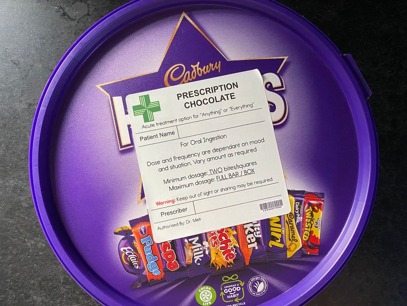 Prescription Chocolate Label! PRINTABLE Prescription Label for All ...
