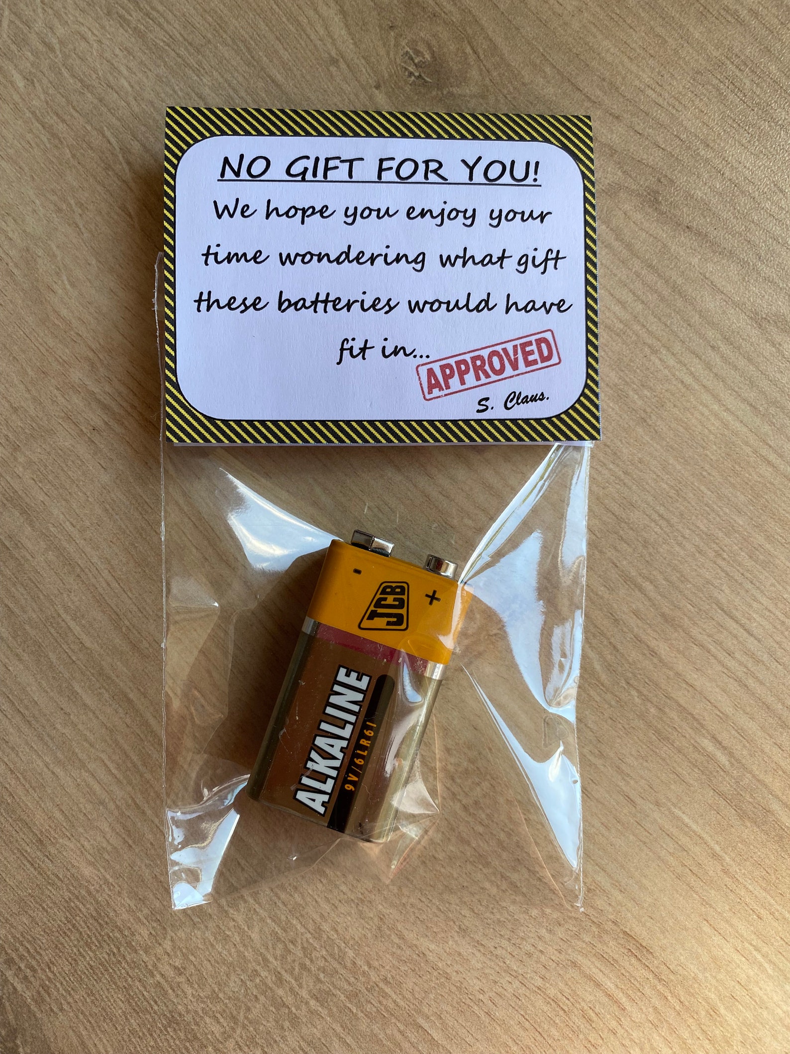 PRINTABLE Gift NOT Included Bag Topper. Novelty Secret Santa Gift ...