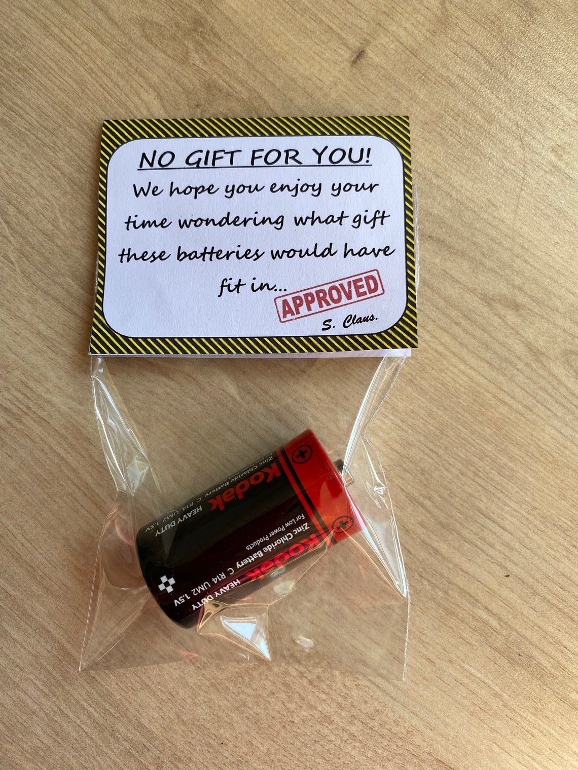 PRINTABLE Gift NOT Included Bag Topper. Novelty Secret Santa Gift ...