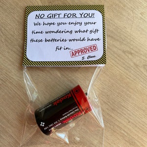 PRINTABLE Gift NOT Included Bag Topper. Novelty Secret Santa Gift ...