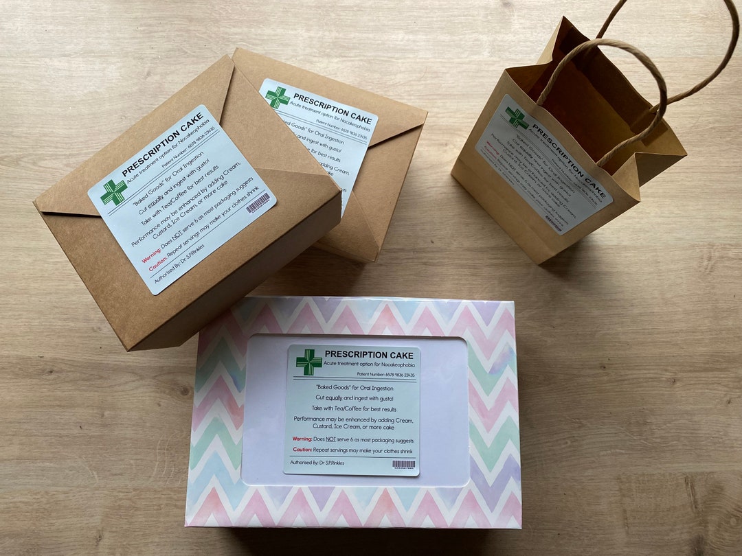 Prescription Cake!! PRINTABLE Prescription Label - as Prescribed by Dr ...