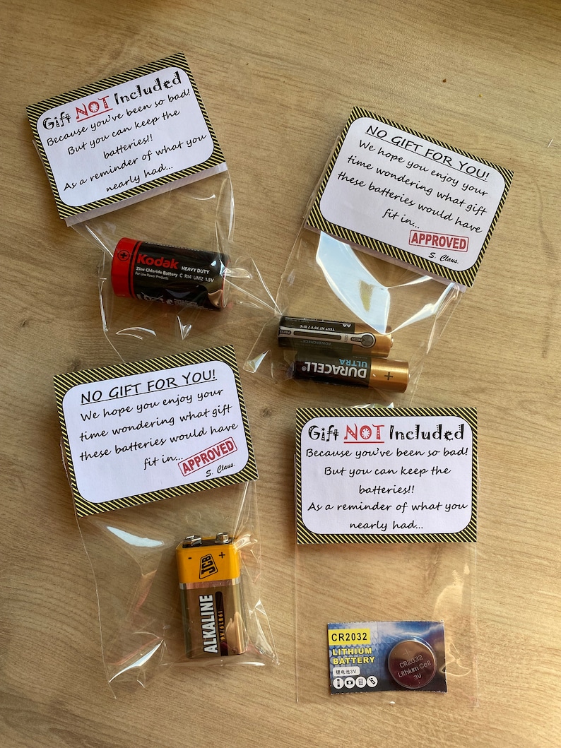 PRINTABLE Gift NOT Included Bag Topper. Novelty Secret Santa Gift ...