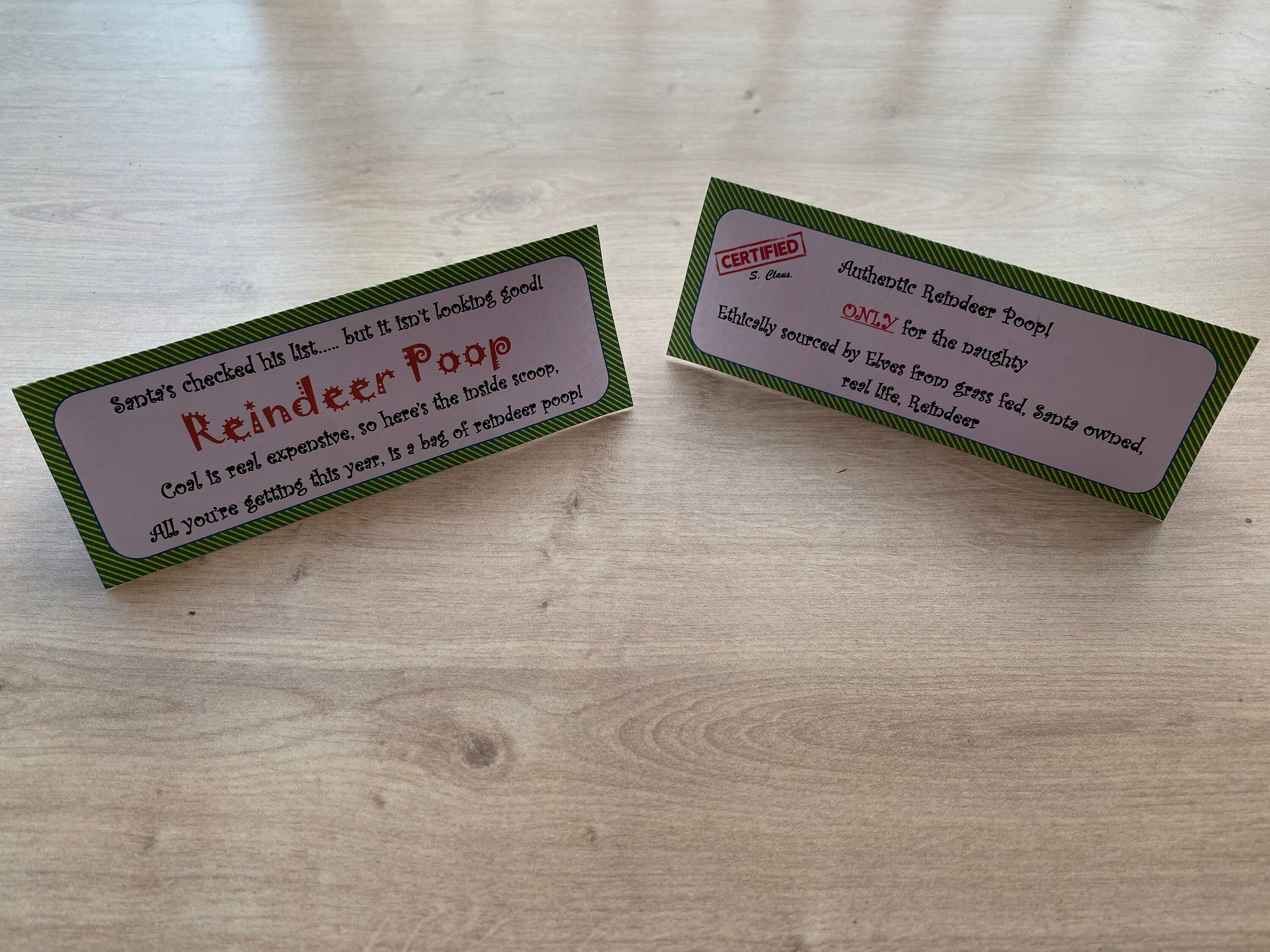 PRINTABLE Reindeer Poop AND Snowman Poop Sweet Topper. Christmas Eve ...