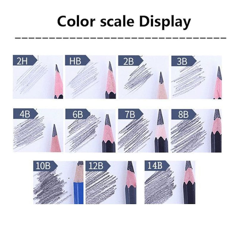 14 PCS Professional Graphite Pencil Set - Etsy