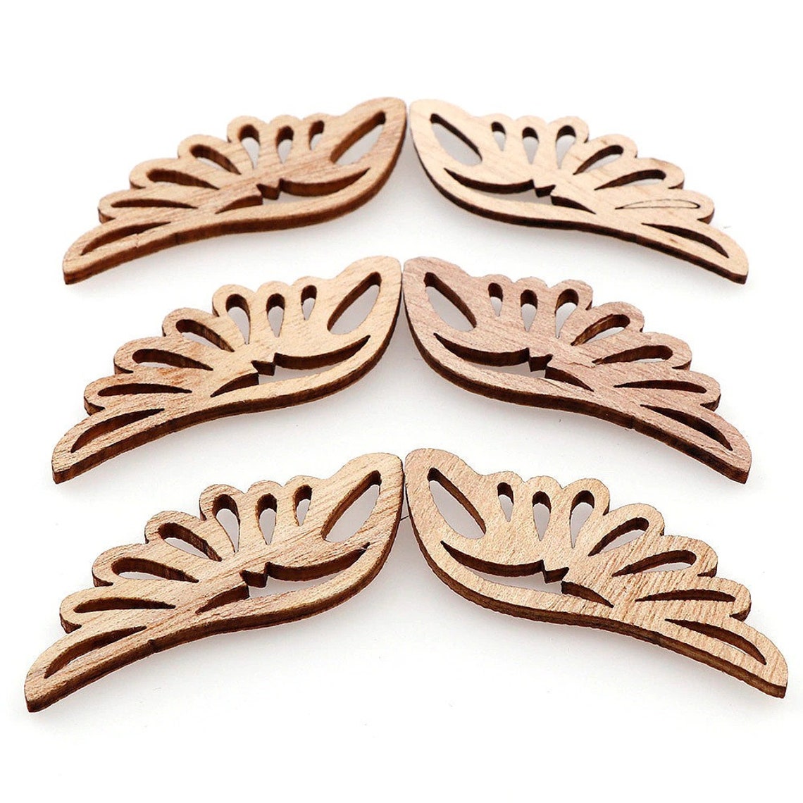 Wooden Angel Wing Shaped Ornaments Craft and DIY 4 Designs - Etsy