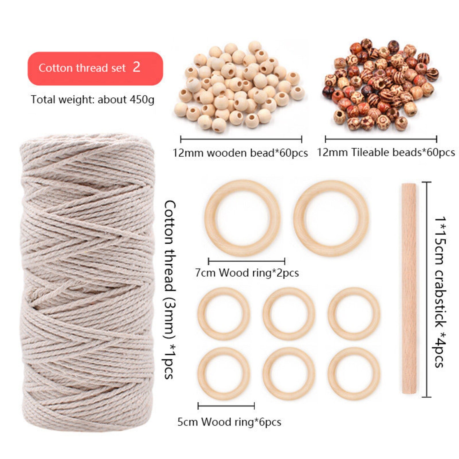 A Set of DIY Macrame Materials - Etsy