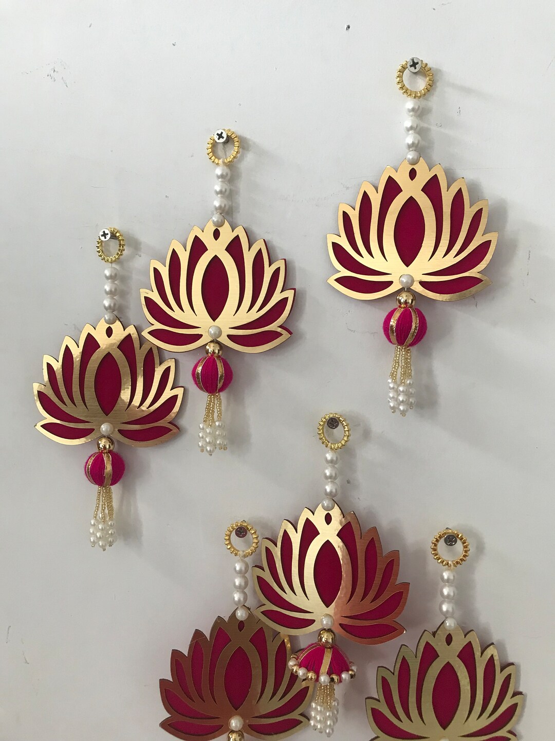 Beautiful Trending Lotus Hangings for Home Decor, Puja Decor, Mehendi ...