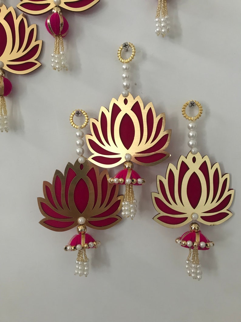 Beautiful Trending Lotus Hangings for Home Decor, Puja Decor, Mehendi ...