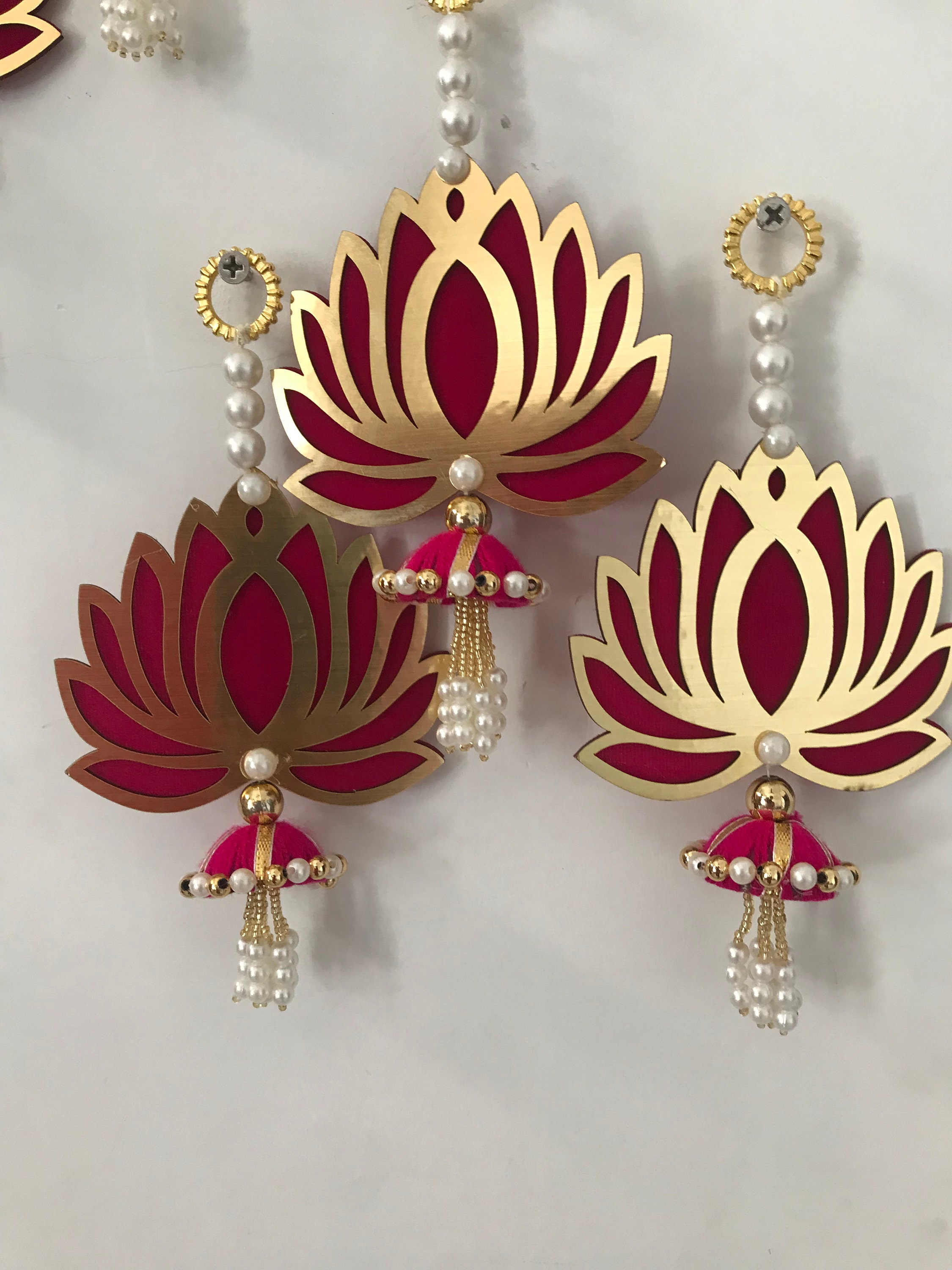 Beautiful Trending Lotus Hangings for Home Decor, Puja Decor, Mehendi ...