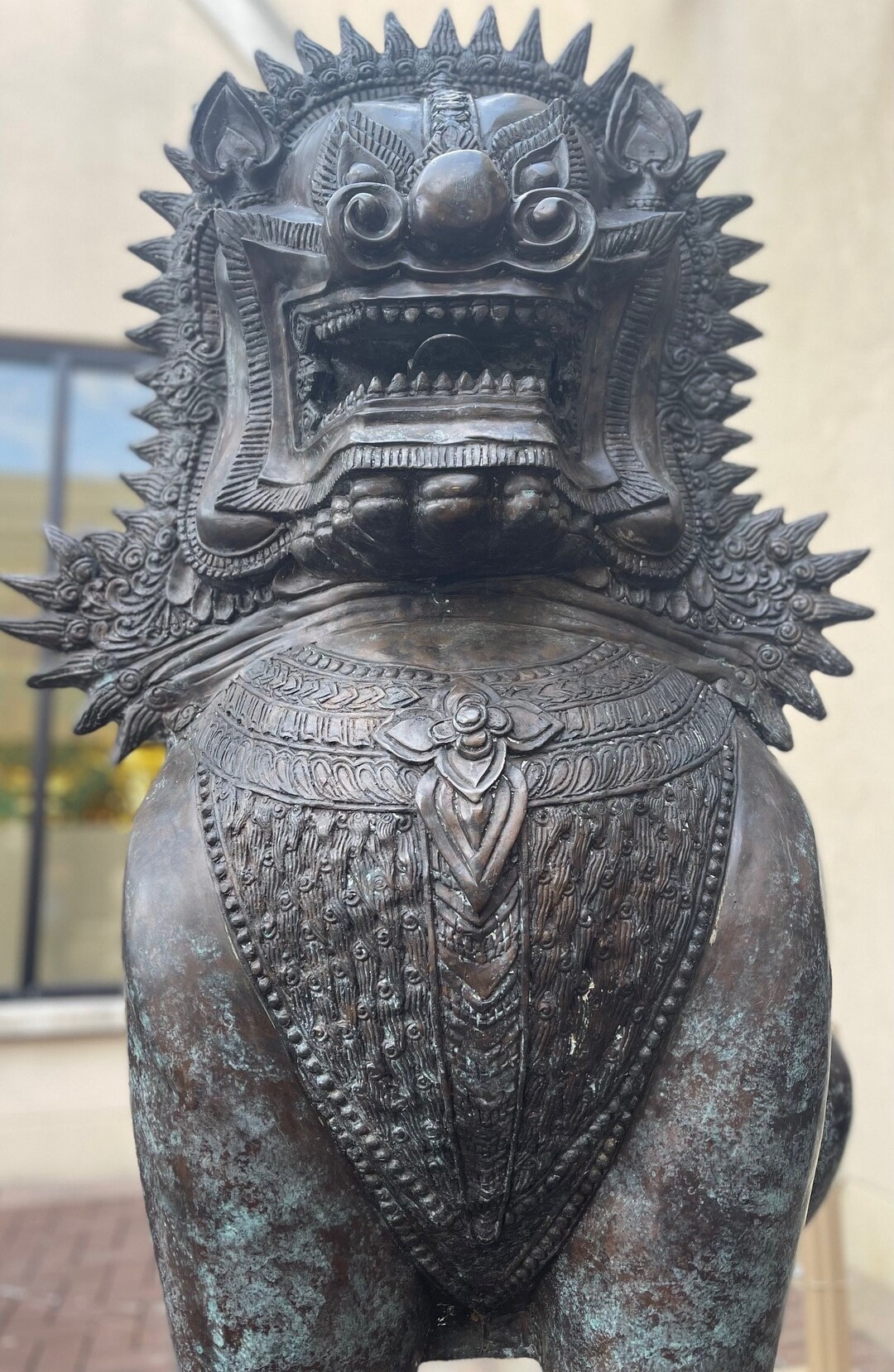 Extra Large Bronze Foo Dog Sculpture Lion Statue Chinese New Year ...