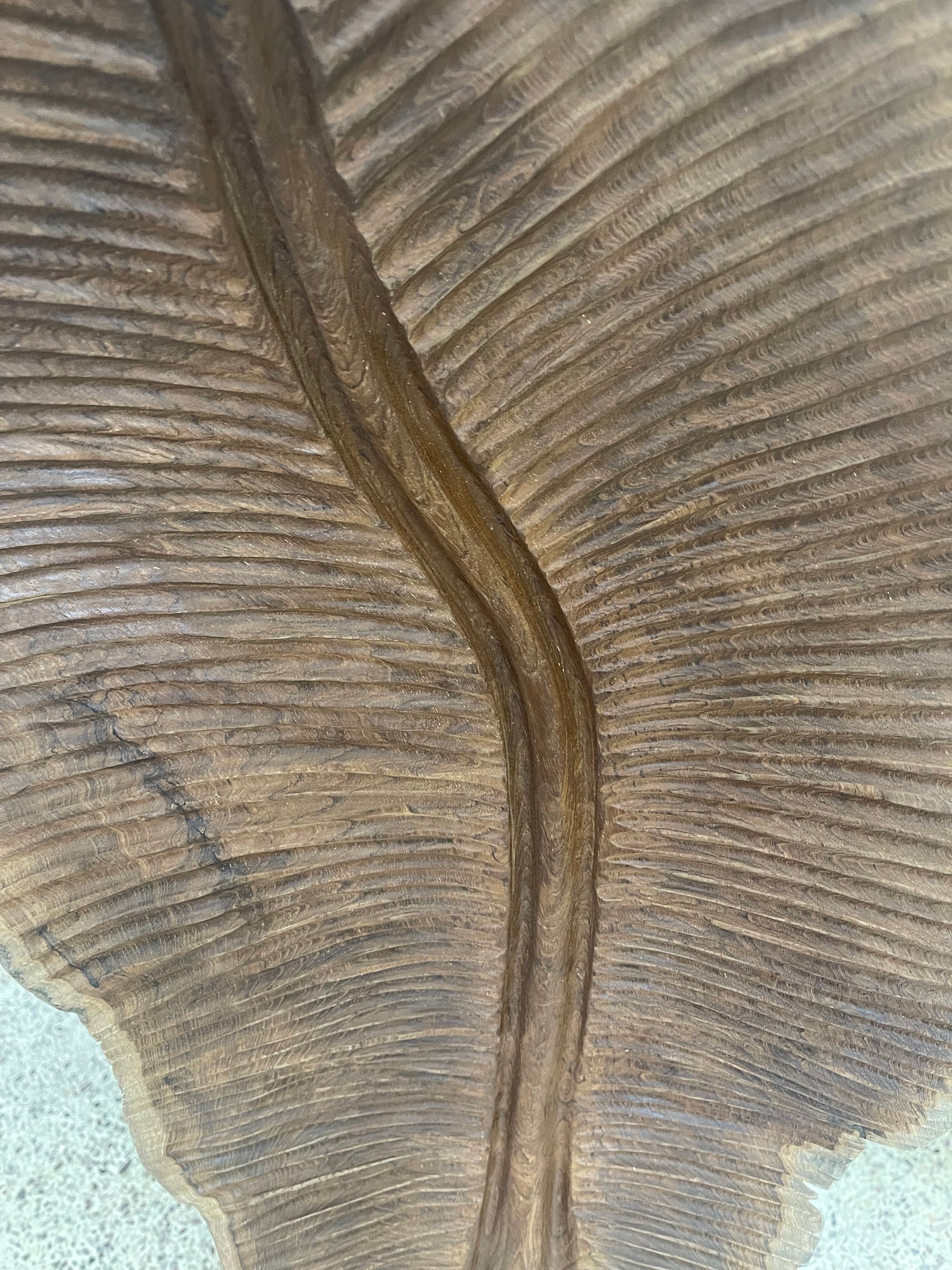 Wood Carving Teak Root Leaf Sculpture Teak Driftwood Art Teak - Etsy