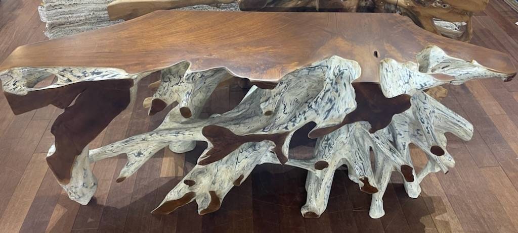 Teak Root Console Table Live Edge Teak Driftwood Sofa Table - Etsy